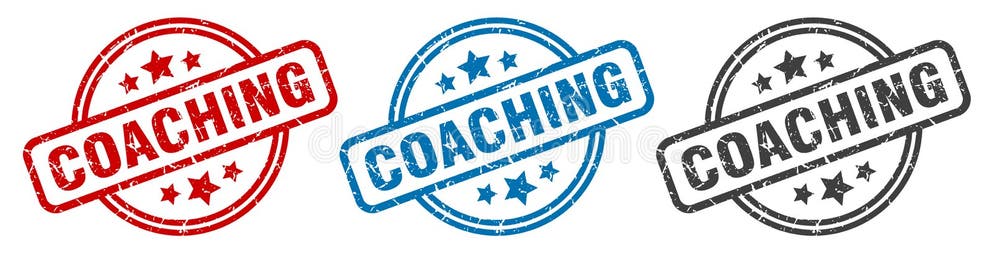 Coaching Stamp. Coaching Round Isolated Sign Stock Vector ...