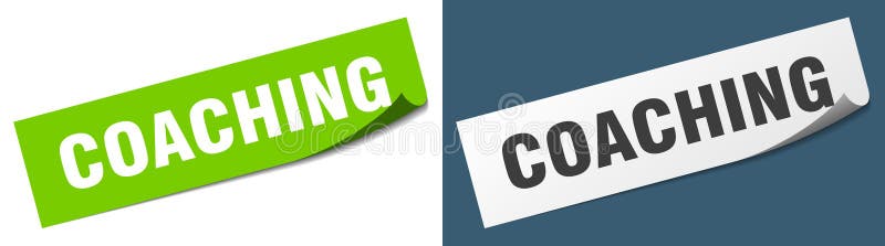Coaching Sticker. Coaching Sign Set Stock Vector - Illustration of ...