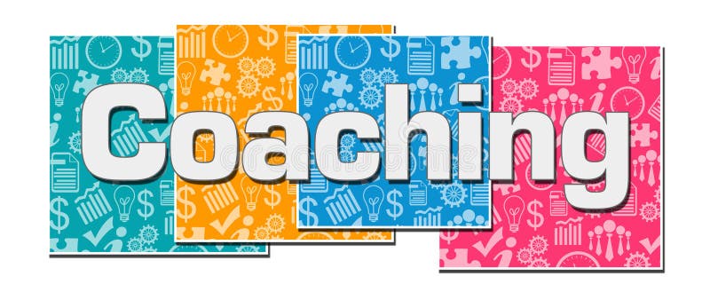 Personal Coaching Orange White Basic Shapes Triangles Horizontal Stock ...