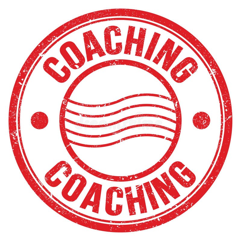 COACHING Text Written on Red Round Postal Stamp Sign Stock Illustration ...