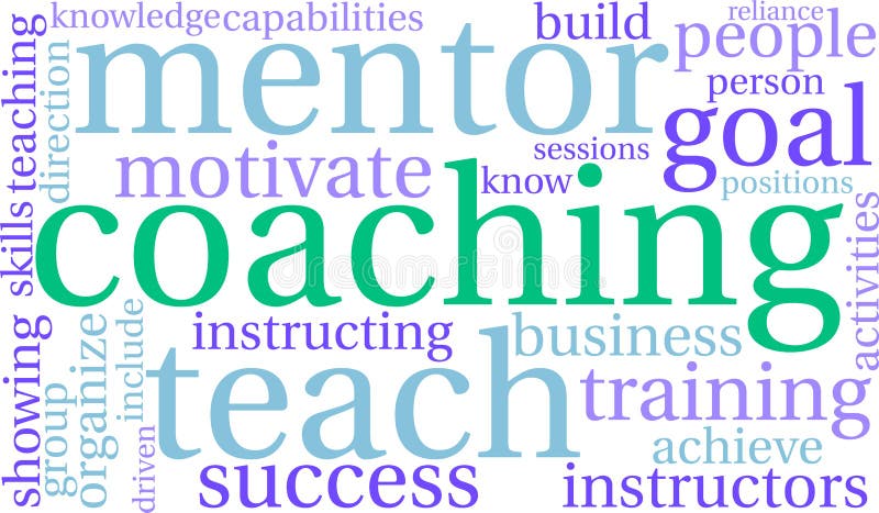Coaching Word Cloud stock vector. Illustration of positions - 107292246
