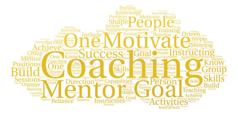 Coaching Word Cloud stock vector. Illustration of knowledge - 99075270