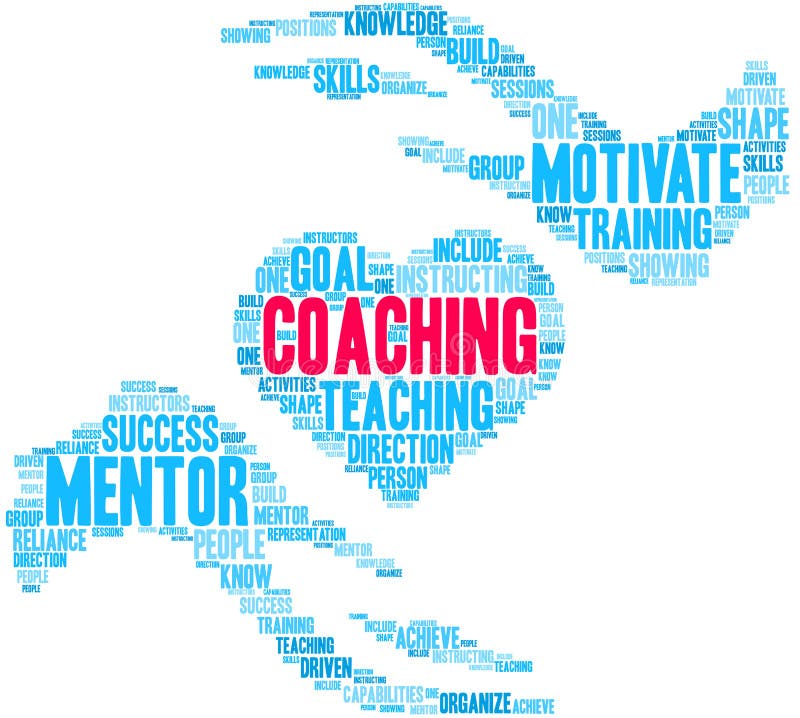 Coaching Word Cloud stock vector. Illustration of showing - 146646325