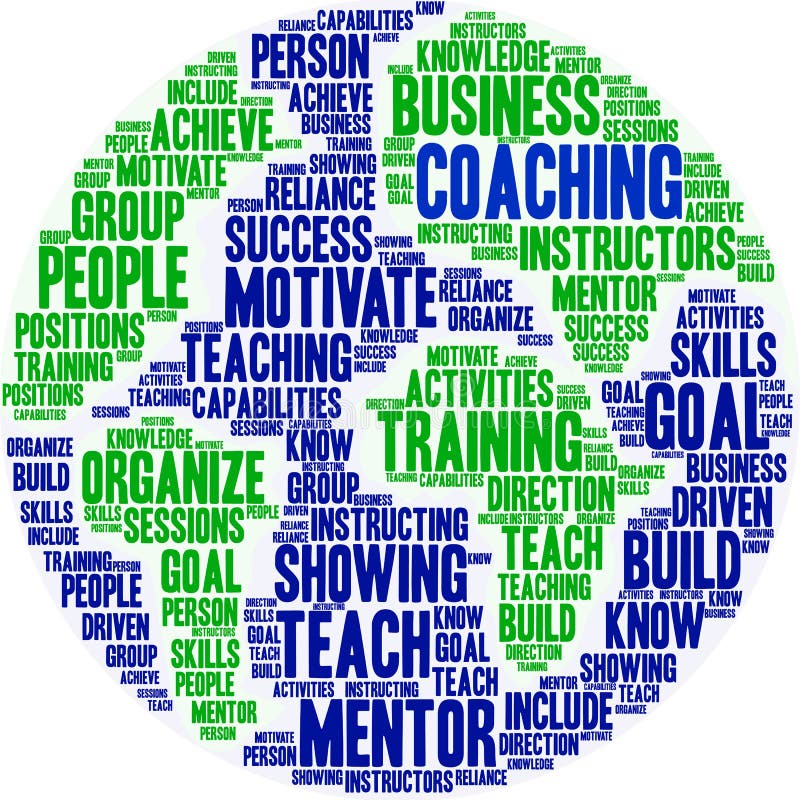 Coaching Word Cloud stock vector. Illustration of group - 107293649