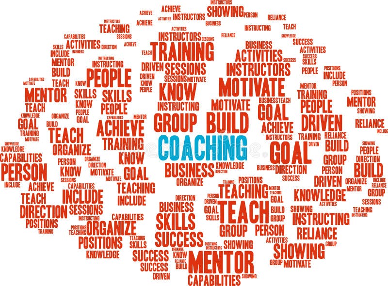 Coaching Word Cloud stock vector. Illustration of instructing - 107293336