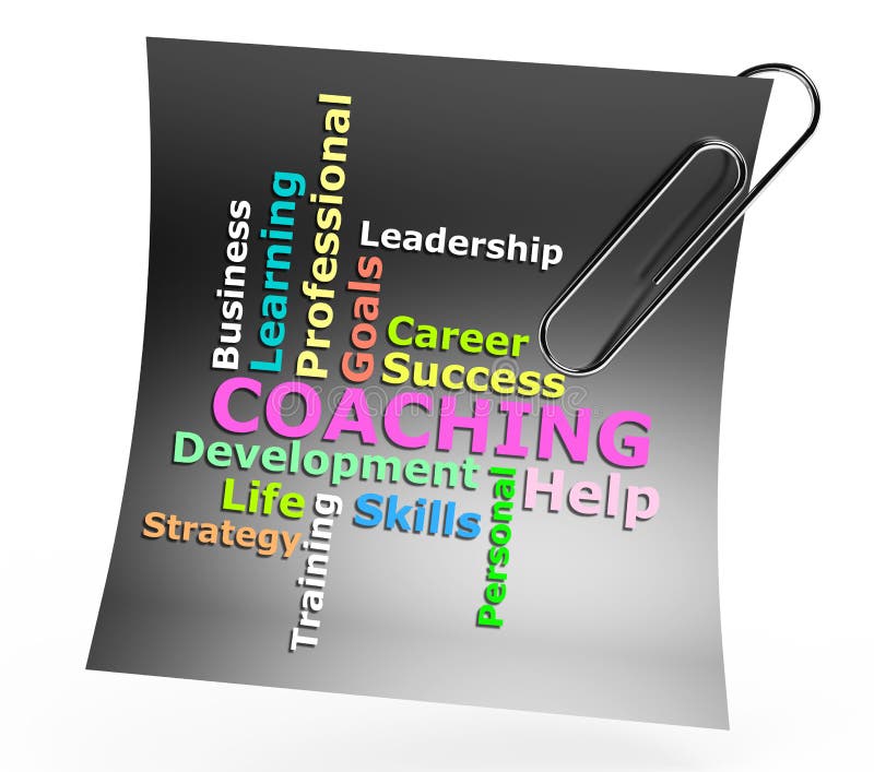 COACHING - Word Cloud - Multi Colored Signpost Stock Illustration ...