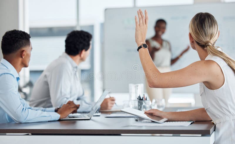 Coaching, Workshop and Business People with Question in Training or ...