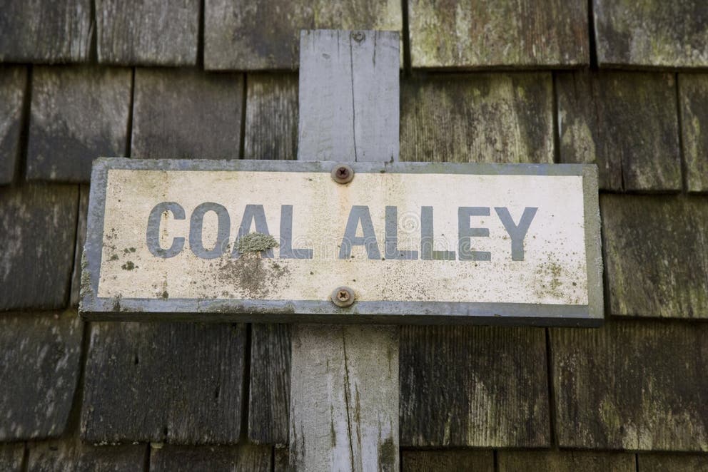 Coal Alley Nantucket stock image. Image of sign, nantucket - 12465757