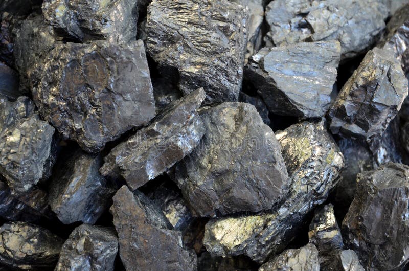 Coal Anthracite Enriched with Large Grades in Bulk. Stock Image - Image ...