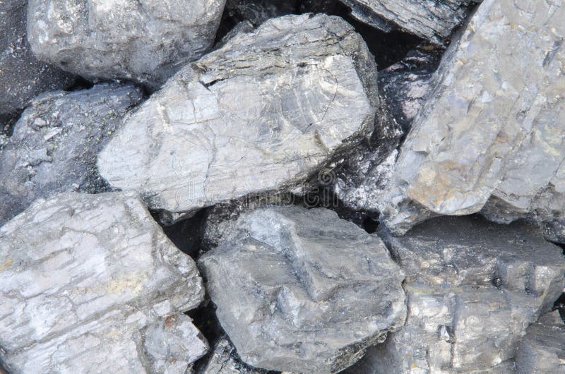 Chunks Of Coal And Diamonds On White Stock Image - Image of isolated ...