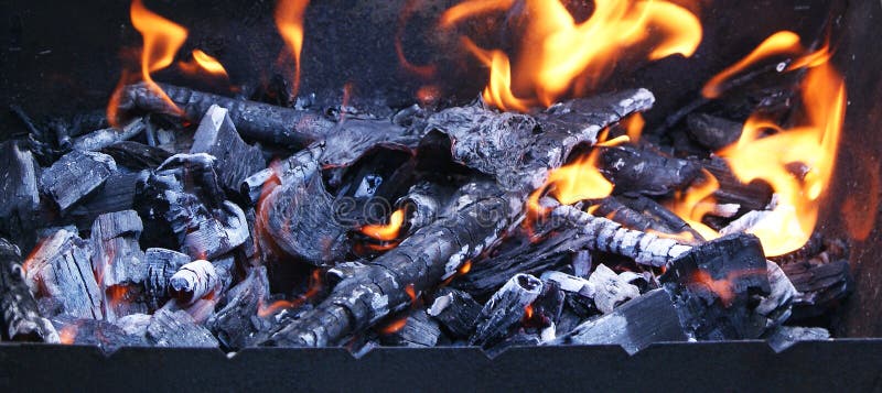 Coal Ash and Fire stock photo. Image of evening, bright - 48998164