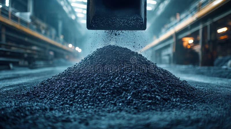 Coal Being Dumped in an Industrial Setting. Stock Photo - Image of fuel ...