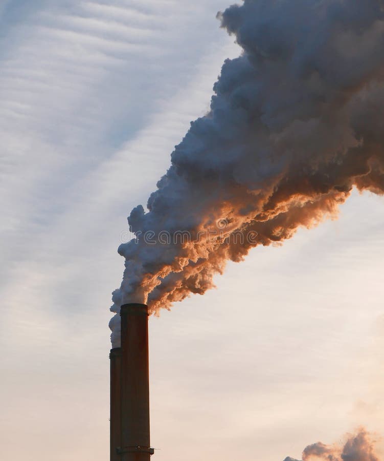 Air Pollution - Coal Burning Emissions. Stock Image - Image of high ...