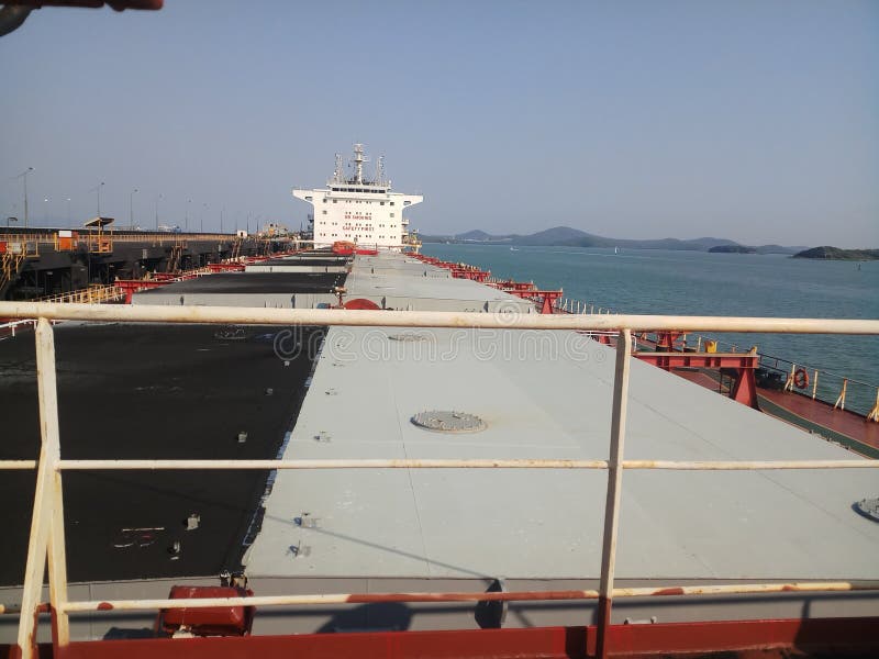 After Coal Cargo Loading One Side Hatch Cover Get Blacked Stock Image ...