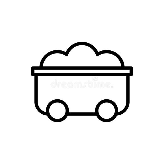Coal Cart Icon Vector Illustration Stock Vector - Illustration of ...