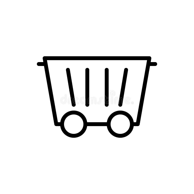 Coal Cart Icon Vector Illustration Stock Vector - Illustration of ...