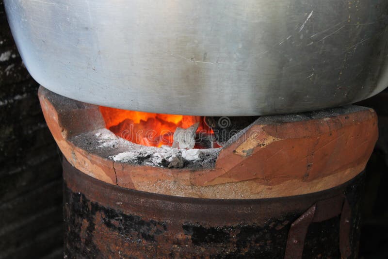 Coal stock image. Image of crock, cinder, food, charcoal - 100093241