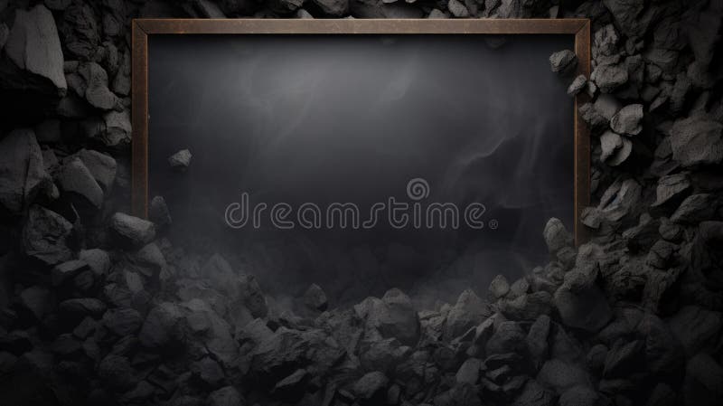 Coal Creative Abstract Geometric Frame. Stock Illustration ...