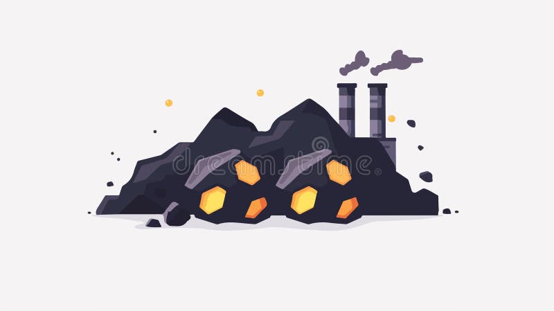 Coal Energy Technology Icon for Eco-Friendly Solutions Stock Vector ...