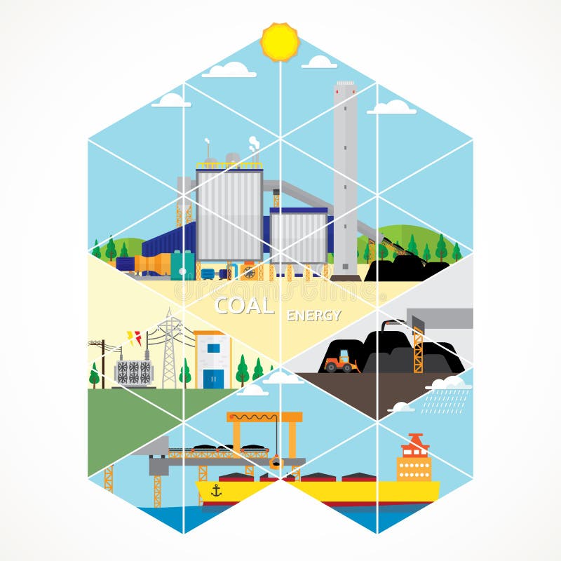 Coal energy icon stock vector. Illustration of design - 26995307