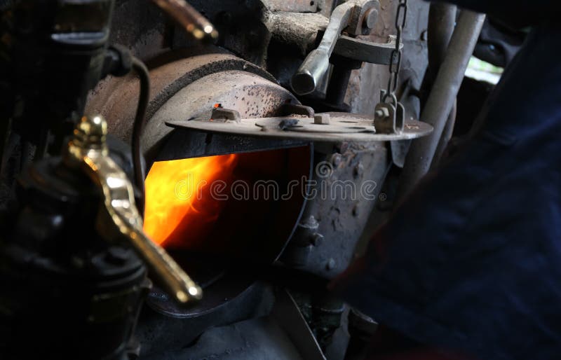 Coal engine stock image. Image of flame, molten, retro - 31990019