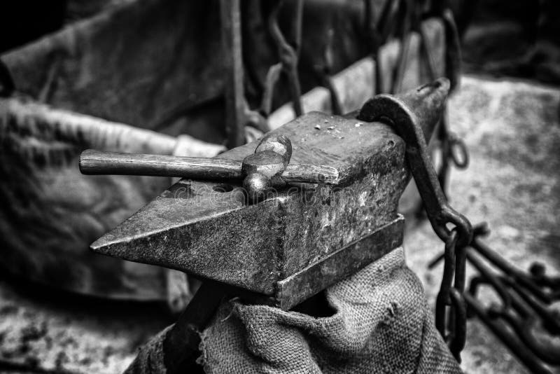 Coal fire in a forge stock photo. Image of farrier, blacksmiths - 135954356