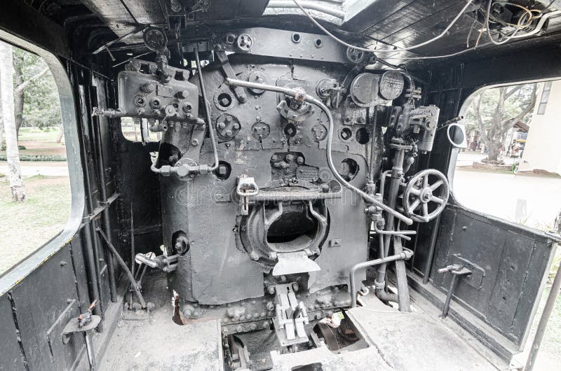 Coal Fired Boiler of an Old Steam Locomotive Engine Stock Image - Image ...