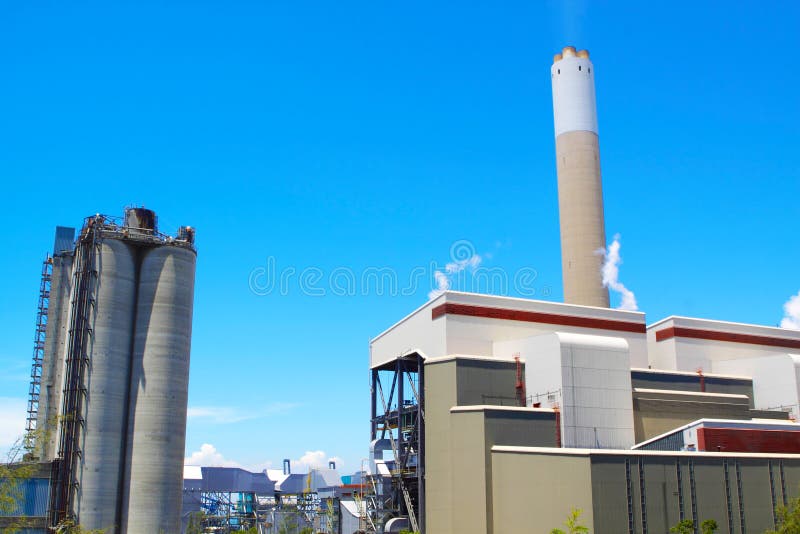 Chimneys of Coal-fired Power Plants Stock Image - Image of energy ...