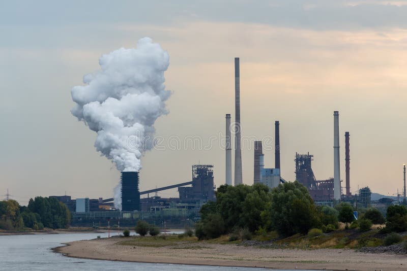 Coal-fired Power Station Near the Rhine River Editorial Stock Image ...