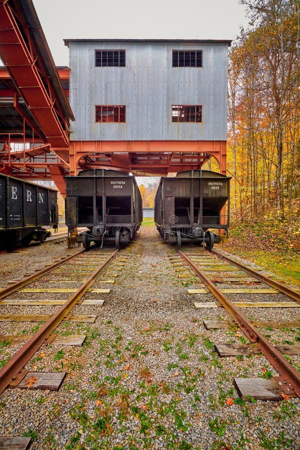 Coal Hopper Cars at Blue Heron Mining Community, KY Stock Photo - Image ...