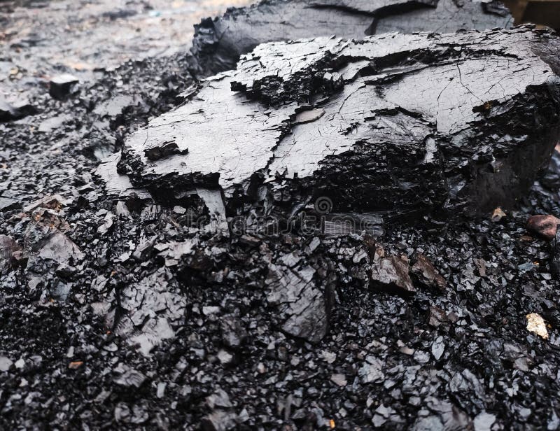 Coal Industry. Chunks of Black Coal Close-up.selective Focus Stock ...