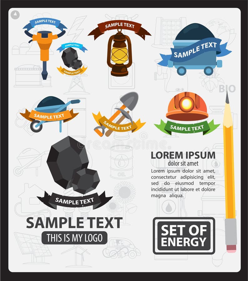 Coal industry logos stock illustration. Illustration of industrial ...