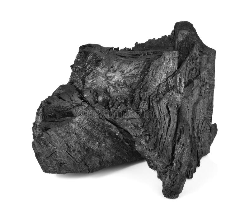 Coal Isolated on White Background. Stock Image - Image of fossil, miner ...