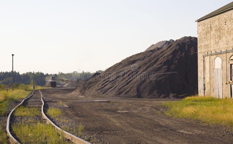 Coal Loading in Rail Yard stock image. Image of train - 6261381