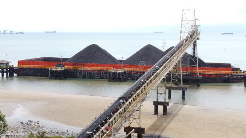 Coal Terminal Loading Barge at Port Stock Image - Image of v01430042 ...