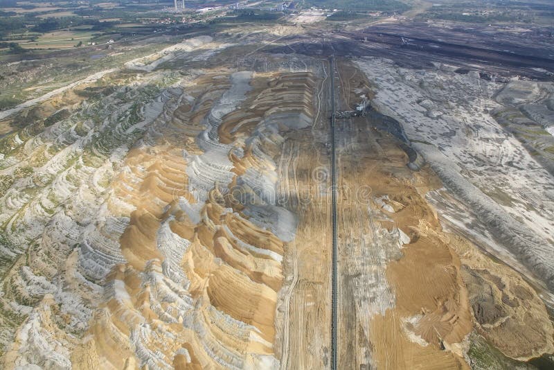 Coal mine, aerial view stock image. Image of aerial, gravel - 51381873