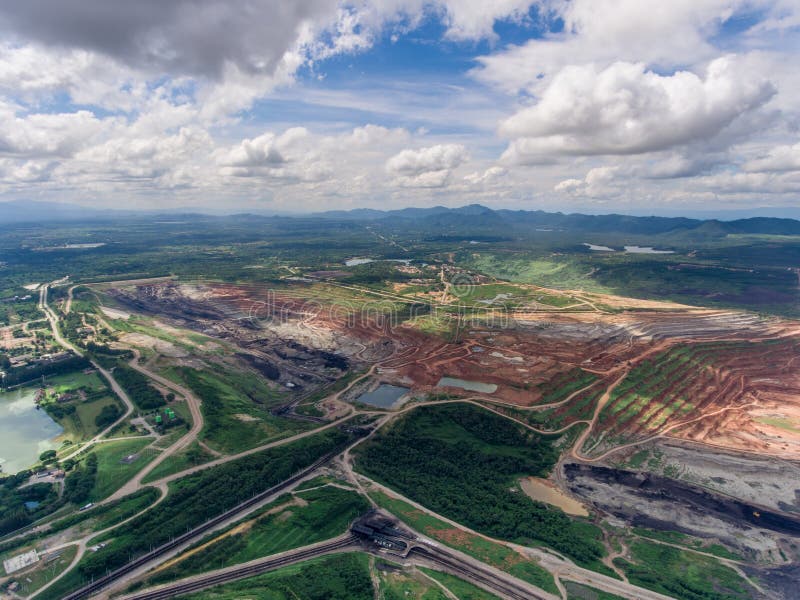 Coal Mine in Aerial View stock photo. Image of power - 85485892