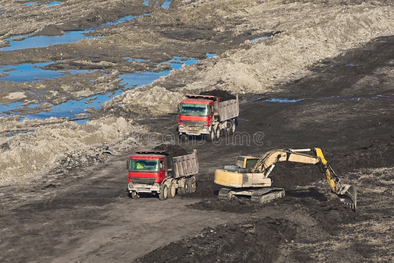 Coal Mine Area stock photo. Image of machinery, land - 130713030