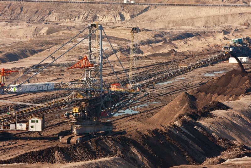 Coal Mine Excavator Machine Stock Photo - Image of blue, mining: 30515742