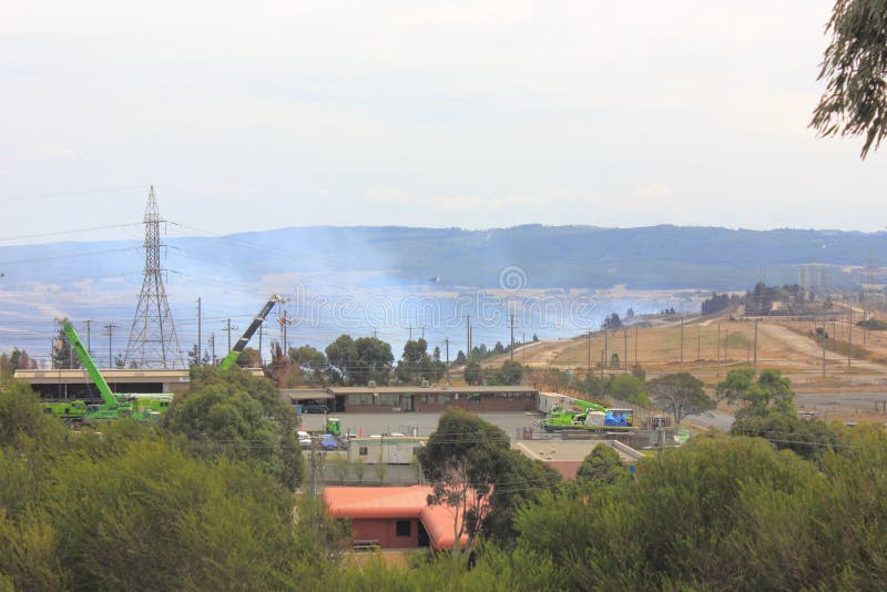 Coal mine fire editorial stock photo. Image of victoria - 38222083