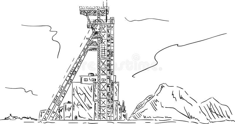 Mining Landscape Architecture Drawing