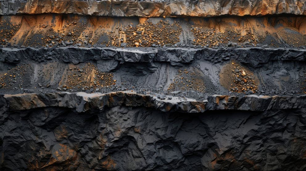 Coal Mine with Heavy Equipment and Workers Digging for Coal in an ...