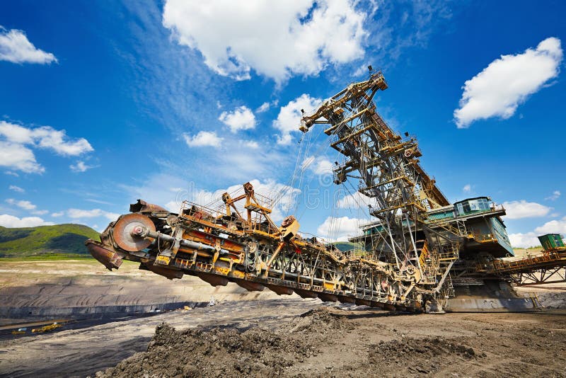 Coal mine stock image. Image of opencast, machinery, excavator - 53694047