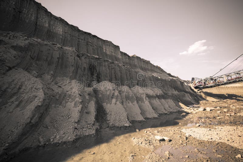 Coal mine land layer stock image. Image of heap, road - 44100835