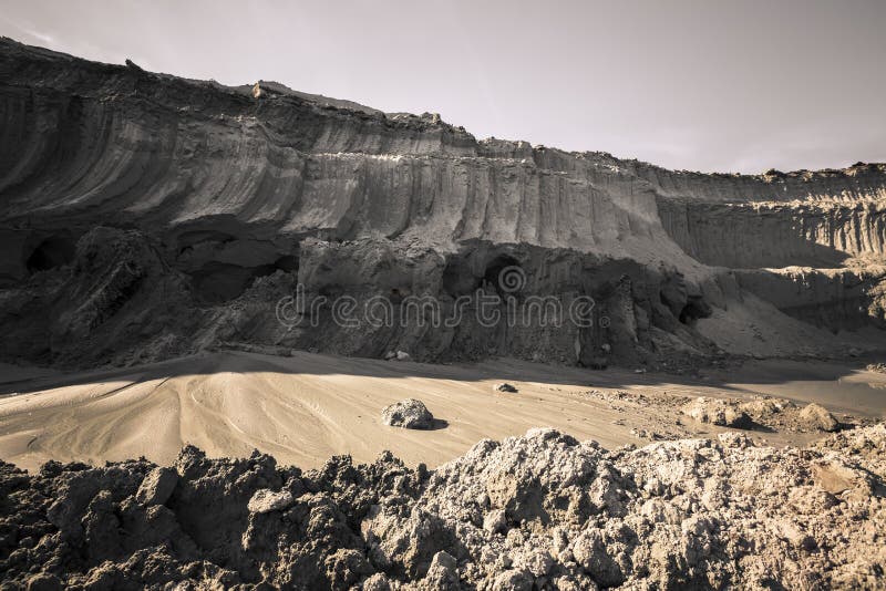 Coal mine land layer stock photo. Image of transportation - 44100876