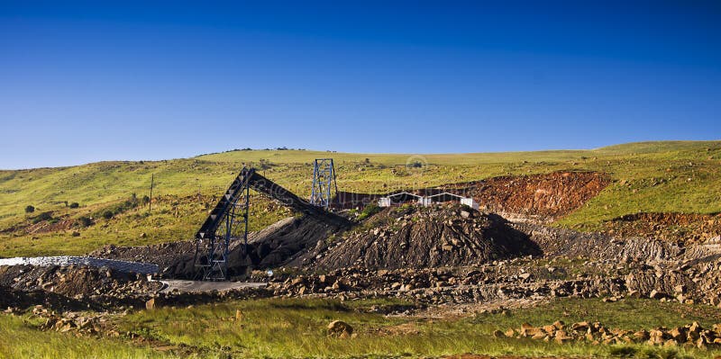 Coal Mine - Mine Shaft Side View Stock Photo - Image of colliery ...