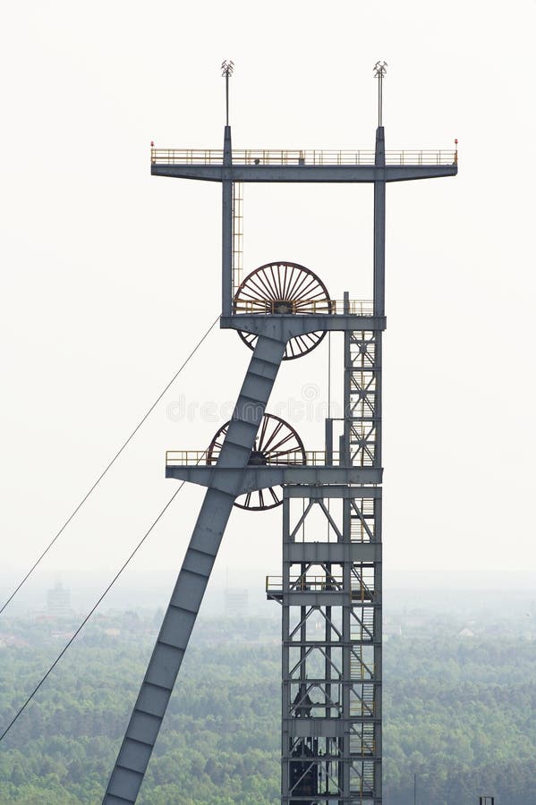 Mine Shaft Headframe stock photo. Image of history, industry - 28005004