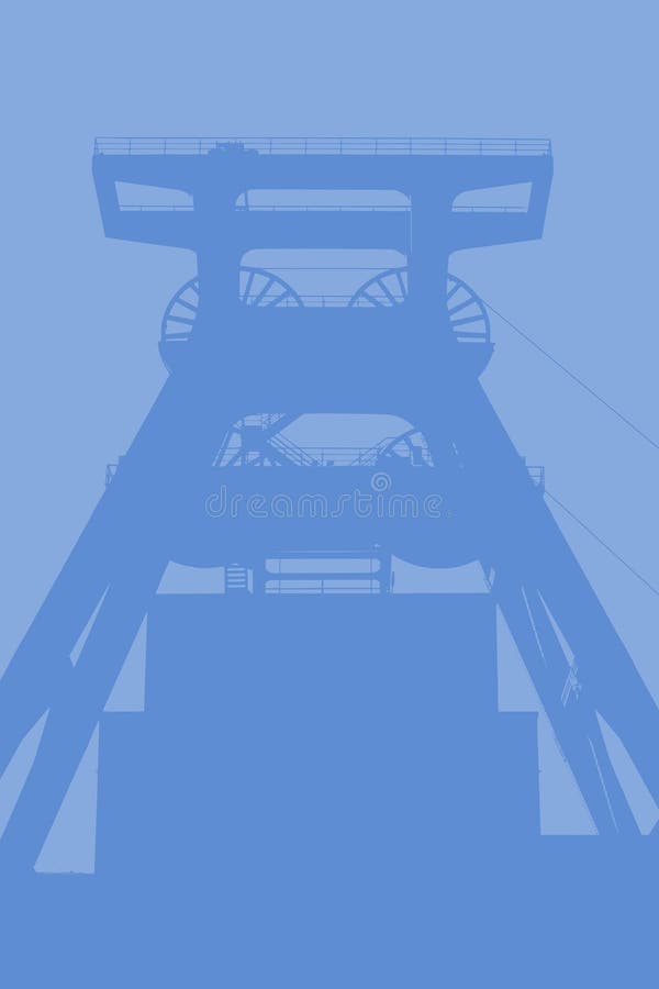 Coal Mine Shaft Structure Poster Graphics Design Stock Vector ...