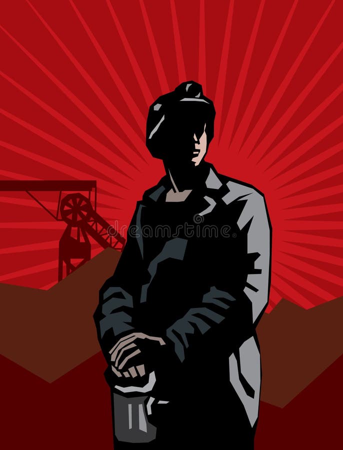 Coal miner stock vector. Illustration of portrait, poster - 15423686