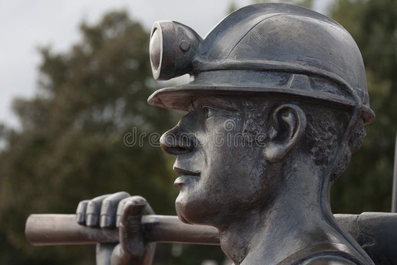 Miner Bronze Statue Zipaquira Salt Mines Colombia Stock Photo - Image ...